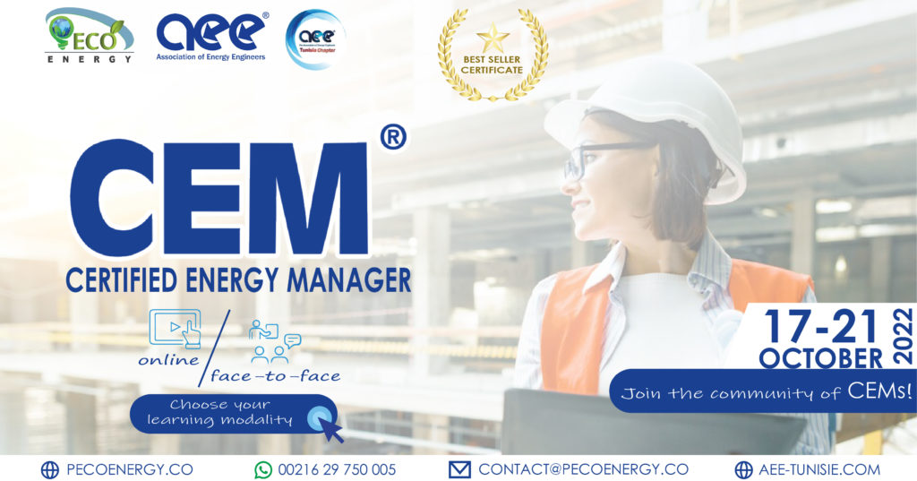 Certified Energy Manager, CEM® | Formation Energétique en Tunisie